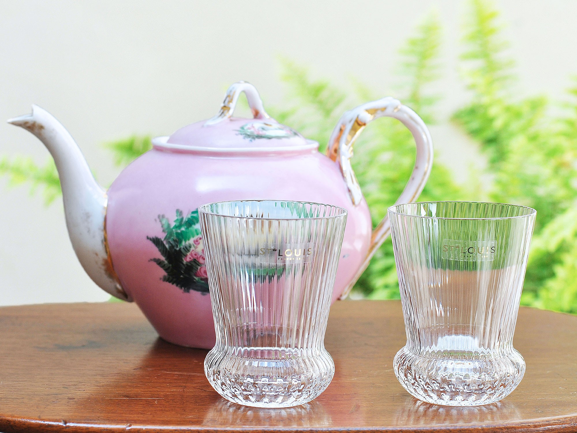 Tea: Saint Louis "Apollo" Tea Set of 2 Tumblers in Crystal